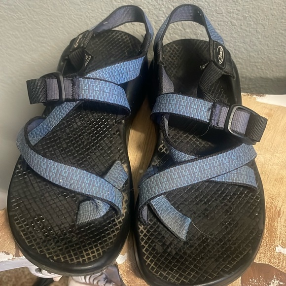Shoes | Chaco Sandal In Blue Gently Worn Womens Size 89 | Poshmark